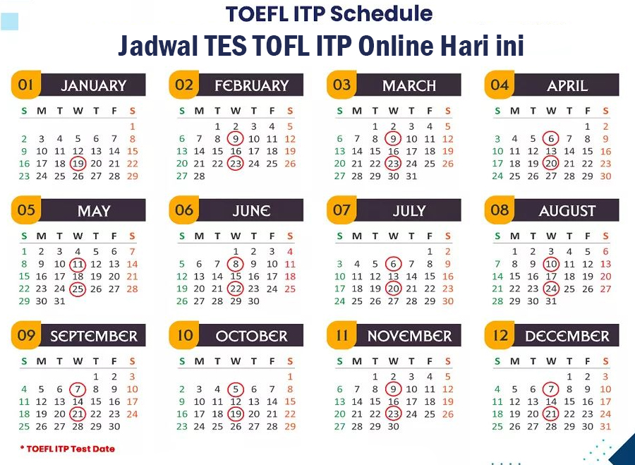 Jadwal Tes TOEFL ITP Online Hari ini, 24 Januari 2025