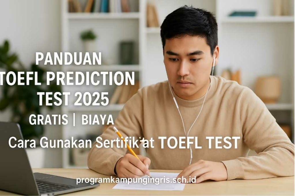 Panduan TOEFL Prediction Test 2025 | Gratis & Biaya